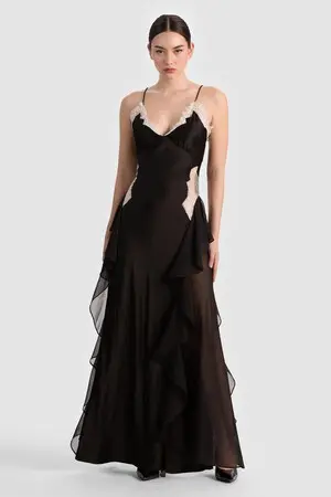 Alice + Olivia Shelba Ruffled Gown