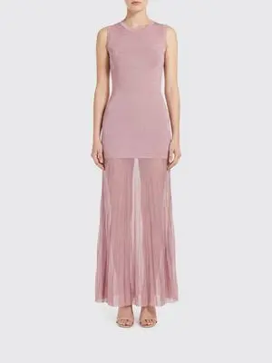 TWINSET Lurex Viscose Knit Long Dress - Pink