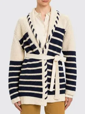 TWINSET Cotton Knit Cardigan With Shawl Collar And Belt