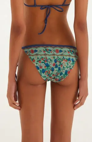 Farm Rio Fruit Beauty Tie Side Bikini Bottoms - Faded Green