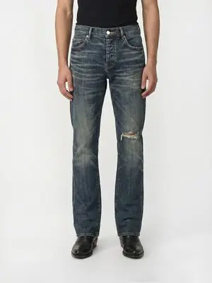 PURPLE BRAND Dirty Fade Flare Denim Jeans - Blue