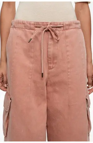 Bimba Y Lola Straight Cargo Denim Trousers