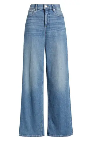 Spanx Authentic 360 High-waist Wide-leg Jeans - Wilmington Wash