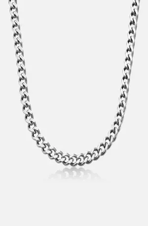 OAK & LUNA Harper Cuban Link Necklace - Stainless Steel