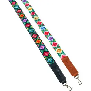 TIN MARIN Mai Woven Bag Strap - Multi With Leather