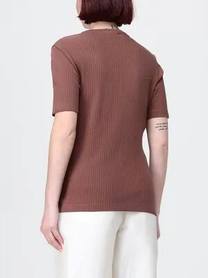 Marni Ribbed T-shirt With Graphic Detail - Tobacco