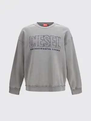 DIESEL® Sweatshirt With Embroidered Logo - Grey