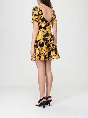 Versace Printed Mini Dress - Black