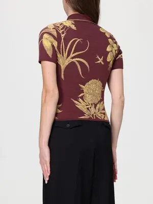 Moschino Floral Knit Polo Shirt - Brown