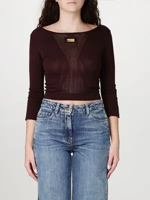 Elisabetta Franchi Perforated Viscose Knit Top