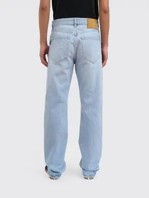 HAIKURE Cotton Denim Straight Jeans - Gnawed Blue