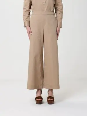 Max Mara MM Max Mara Cotton Cropped Trousers Camel