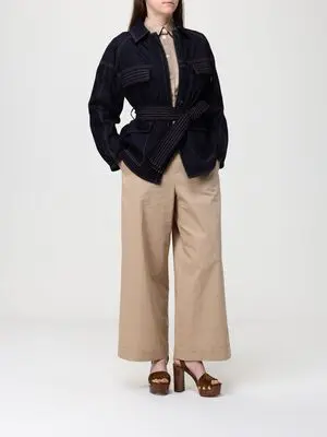 Max Mara Cotton Cropped Trousers - Camel