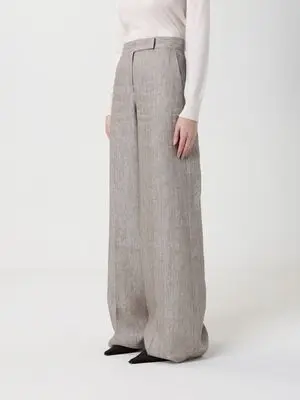 Max Mara Linen Palazzo Trousers - Beige