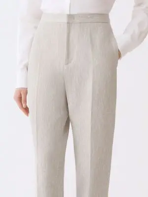 Fabiana Filippi Wool And Cotton Blend Tailored Trousers