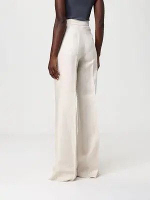 Max Mara Palazzo Linen Trousers - Cream