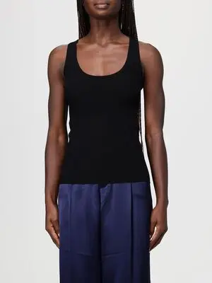 Max Mara Ribbed Cotton Tank Top - Black