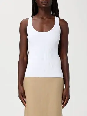 Max Mara Ribbed Cotton Tank Top - White