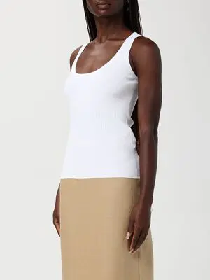 Max Mara Ribbed Cotton Tank Top - White