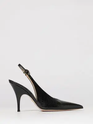 GIANVITO ROSSI Slingback Sculptural Heel Court Shoes - Black
