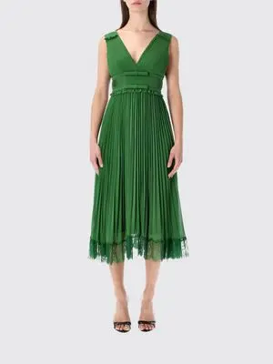 SELF-PORTRAIT Midi Dress - Green