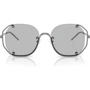 Emporio Armani 54mm Irregular Sunglasses - Matte Gunmetal/light Grey