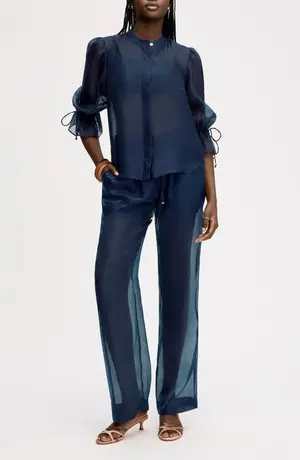 Sam Edelman Sheer Wide Leg Pants