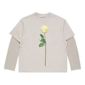 Acne Studios Printed Long-sleeve T-shirt 'light - Grey