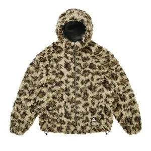 PALACE Furry Fleece Jacket 'leopard - Yellow