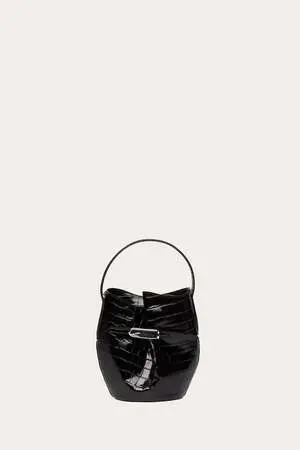 LIFFNER Belted Croc-effect Bucket Bag
