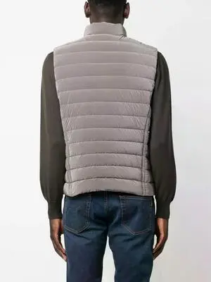 MOORER Zip-up Gilet - Grey
