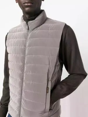MOORER Zip-up Gilet - Grey