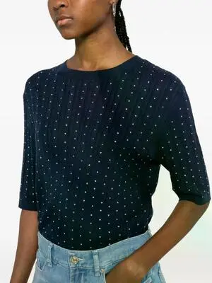 Maje Embellished Crew-neck T-shirt