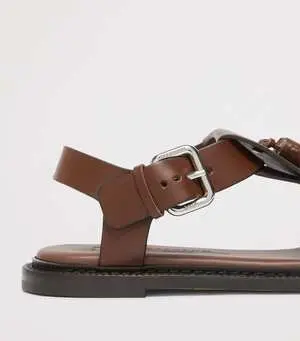 Max Mara Leather Tassel Sandals
