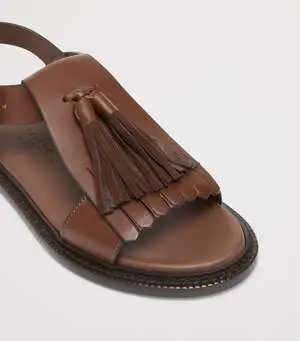 Max Mara Leather Tassel Sandals
