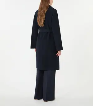 Max Mara Wool-blend Belted Coat - Blue