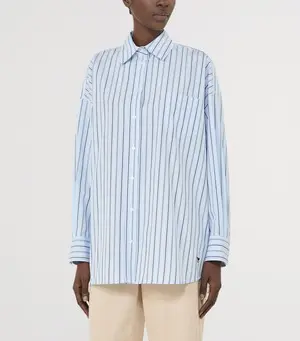 Max Mara Cotton Striped Oversized Shirt