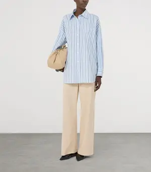 Max Mara Cotton Striped Oversized Shirt