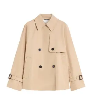 Max Mara Gabardine Cropped Trench Coat