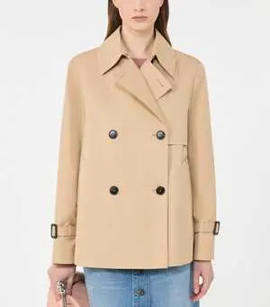 Max Mara Gabardine Cropped Trench Coat