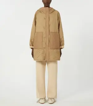 Max Mara Reversible Hooded Coat - Beige