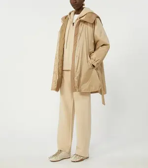 Max Mara Reversible Hooded Coat - Beige