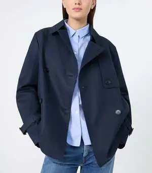 Max Mara Water-repellent Gabardine Trench Jacket