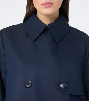 Max Mara Water-repellent Gabardine Trench Jacket