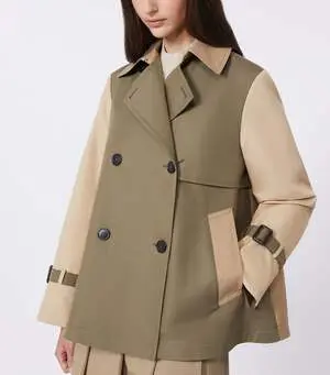 Max Mara Gabardine Cropped Trench Coat