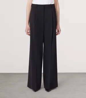Max Mara Virgin Wool Wide-leg Trousers