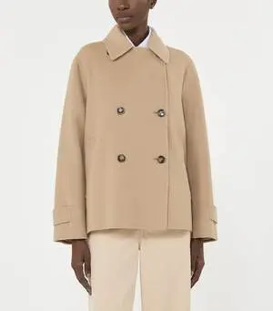 Max Mara Wool-blend Double-breasted Coat - Beige