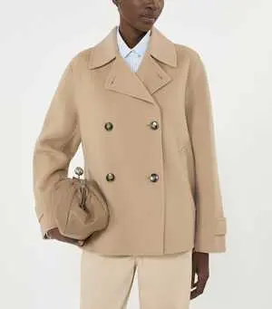 Max Mara Wool-blend Double-breasted Coat - Beige