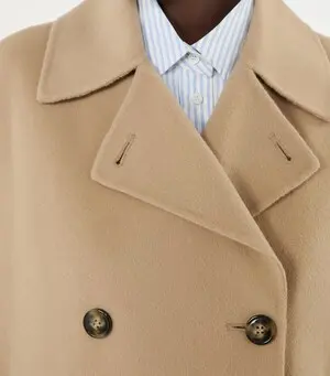 Max Mara Wool-blend Double-breasted Coat - Beige