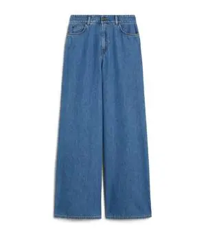 Max Mara Soft Cotton Wide-leg High-rise Jeans